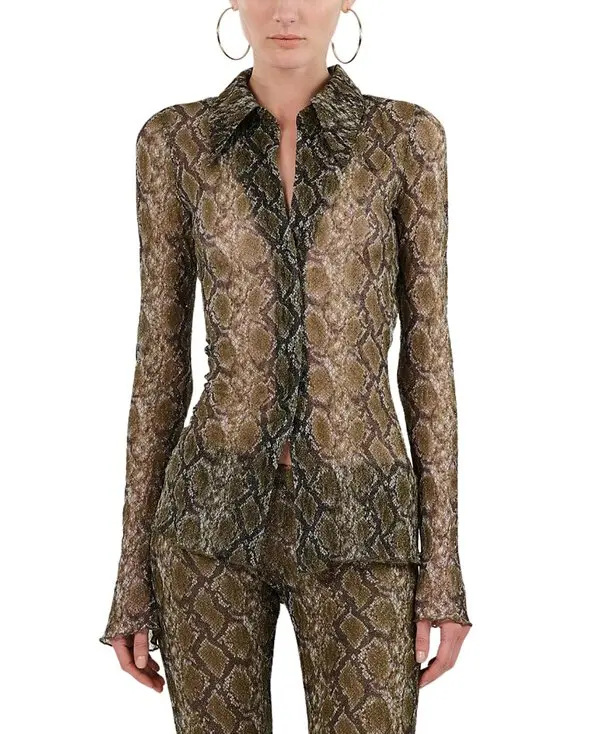 NOCTURNE Snake Print Shirt - Multi-colored