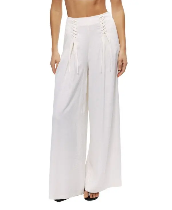 NOCTURNE Lace Up Wide Leg Pants