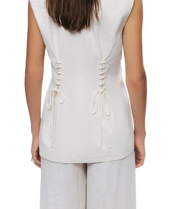 NOCTURNE Lace Up Wide Leg Pants