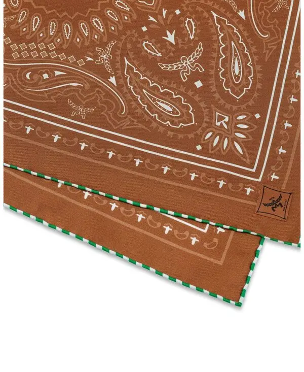 Mcm Paisley Cotton-silk Scarf - Cognac