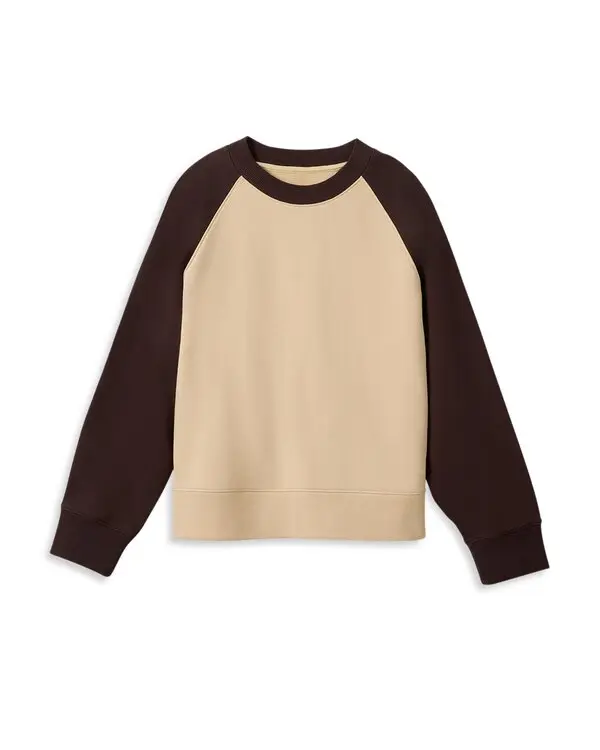 Whistles Contrast Sleeve Cotton Sweater