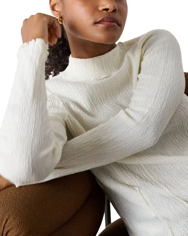 Whistles Textured Long Sleeve Top