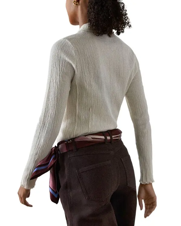 Whistles Textured Long Sleeve Top