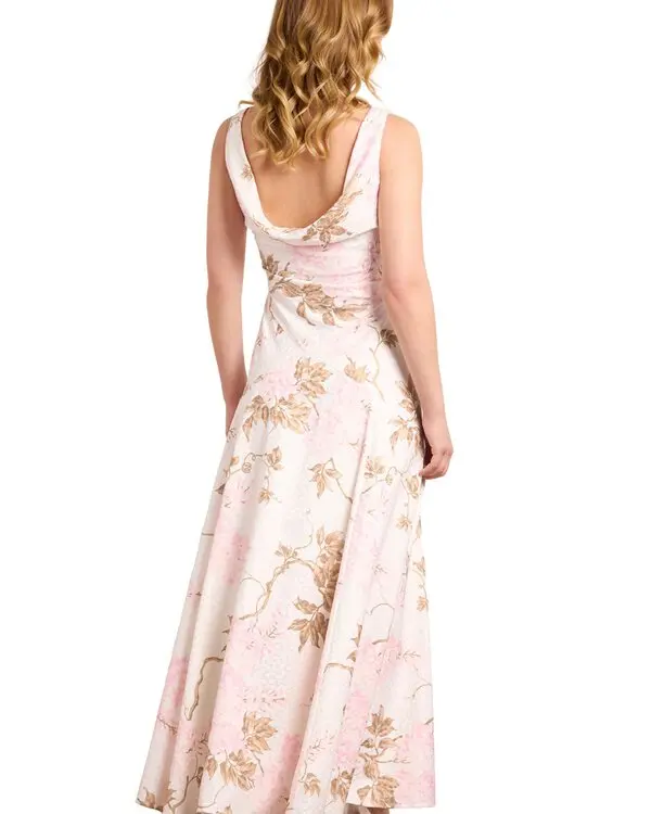 NEEDLE & THREAD Wisteria Jacquard Cowl Neck Gown
