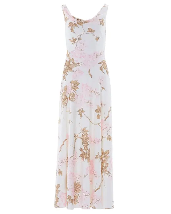 NEEDLE & THREAD Wisteria Jacquard Cowl Neck Gown