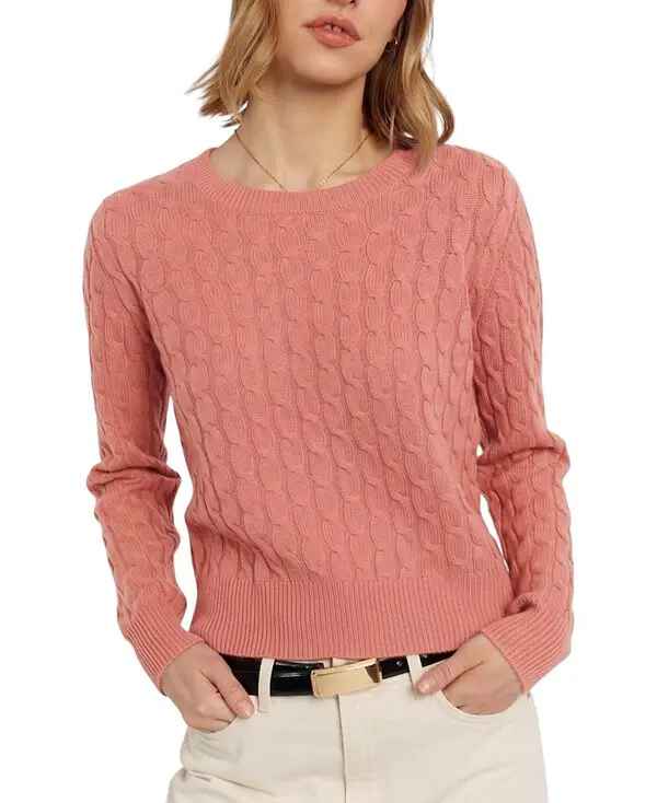 Chinti & Parker Pure Cashmere Cable Sweater - Salmon