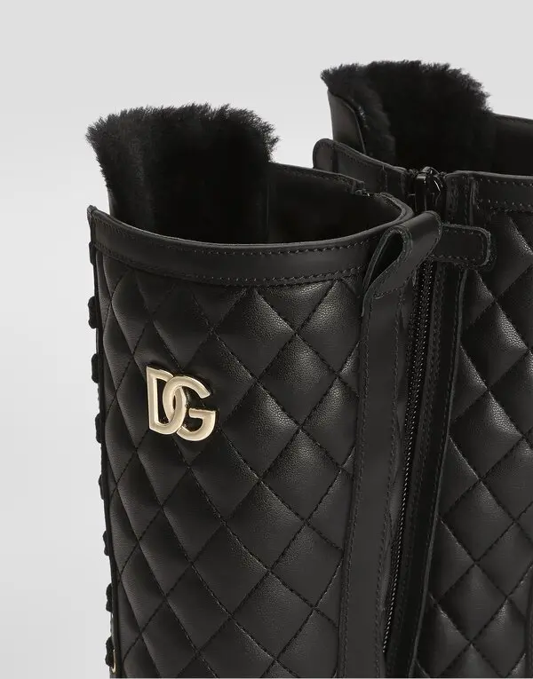 Dolce & Gabbana Nappa Calfskin Knee High Boots