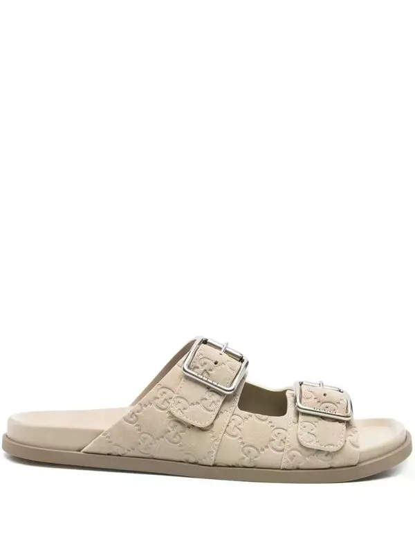Gucci Suede Sandals - Neutrals