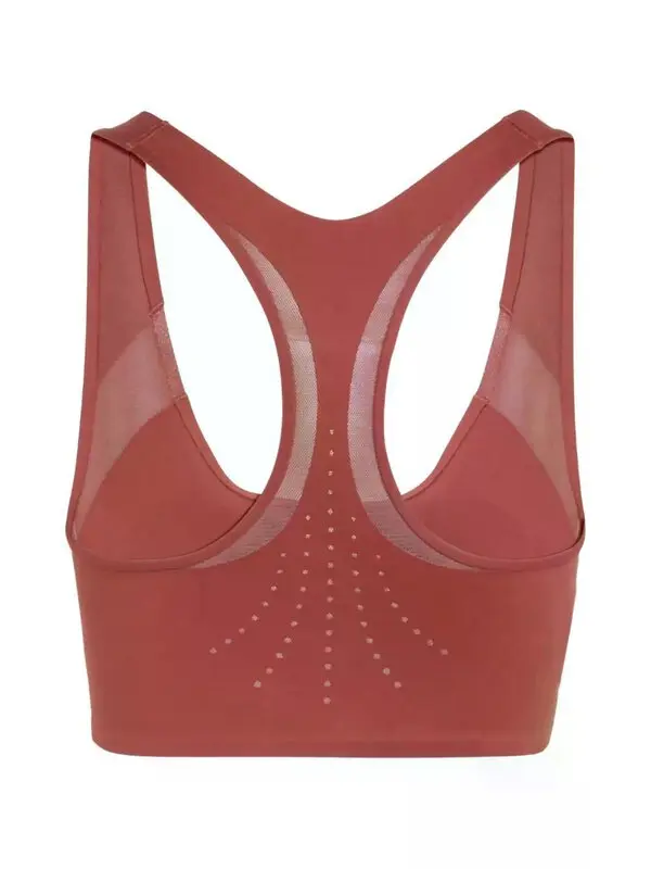 Adidas By Stella McCartney Mesh-panelled Racerback Sports Bra - Red