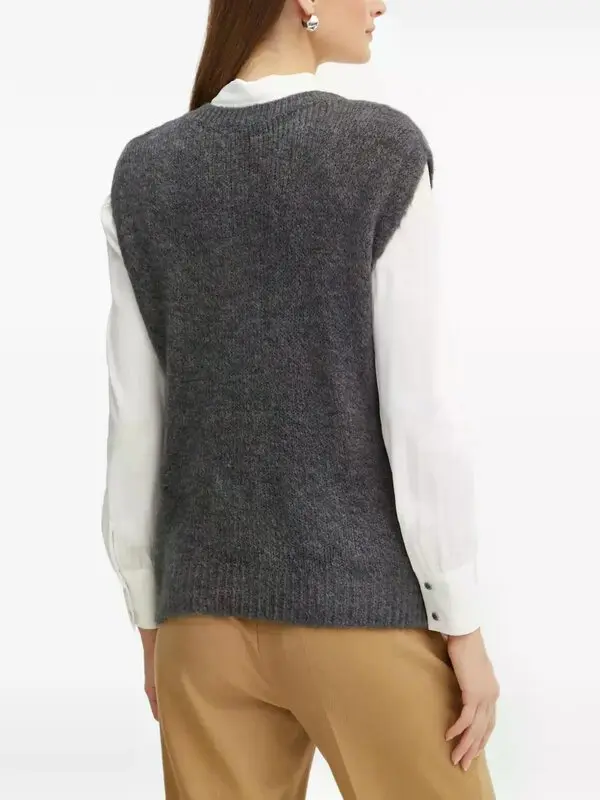 MORGAN Buttoned V-neck Vest
