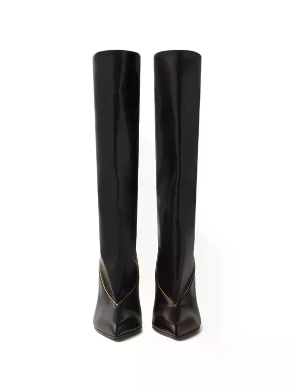 Versace Nappa Knee-high Boots 90 Mm - Black