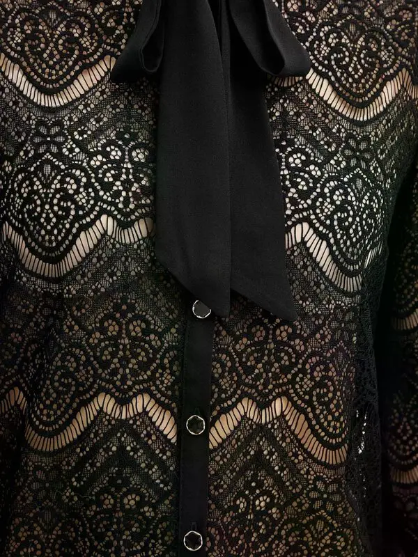 MORGAN Lace Tie Blouse