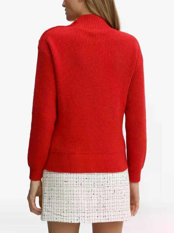 MORGAN Heart Embellished Turtleneck Knitwear