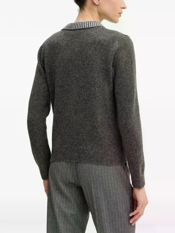 MORGAN Embellished Collared Sweater
