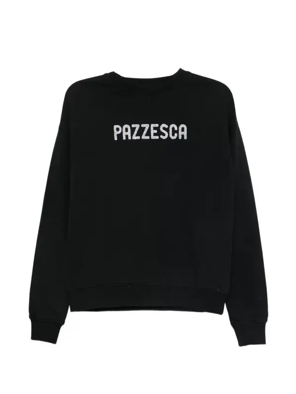 MC2 SAINT BARTH Glitter Logo Sweatshirt - Black