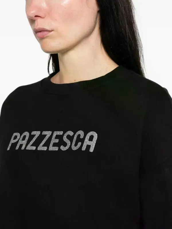 MC2 SAINT BARTH Glitter Logo Sweatshirt - Black