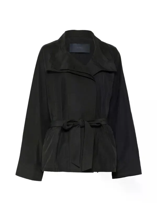 JUUN.J Belted High-neck Jacket - Black
