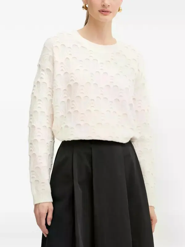 MORGAN Scallop Pattern Sweater