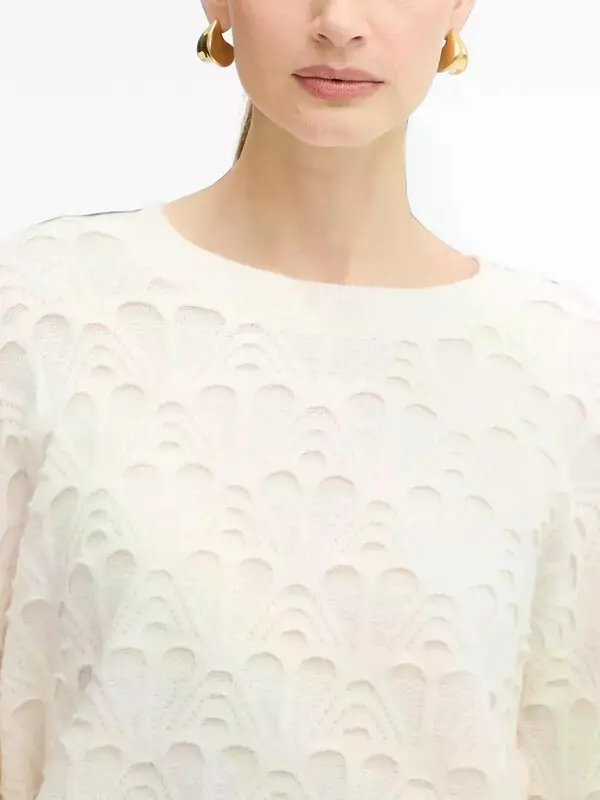 MORGAN Scallop Pattern Sweater