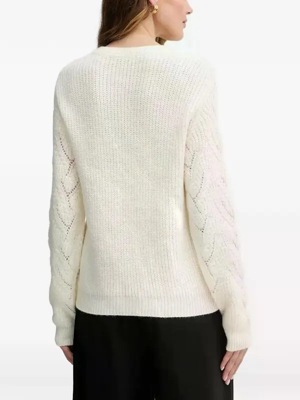 MORGAN Long Sleeve Openwork Sweater