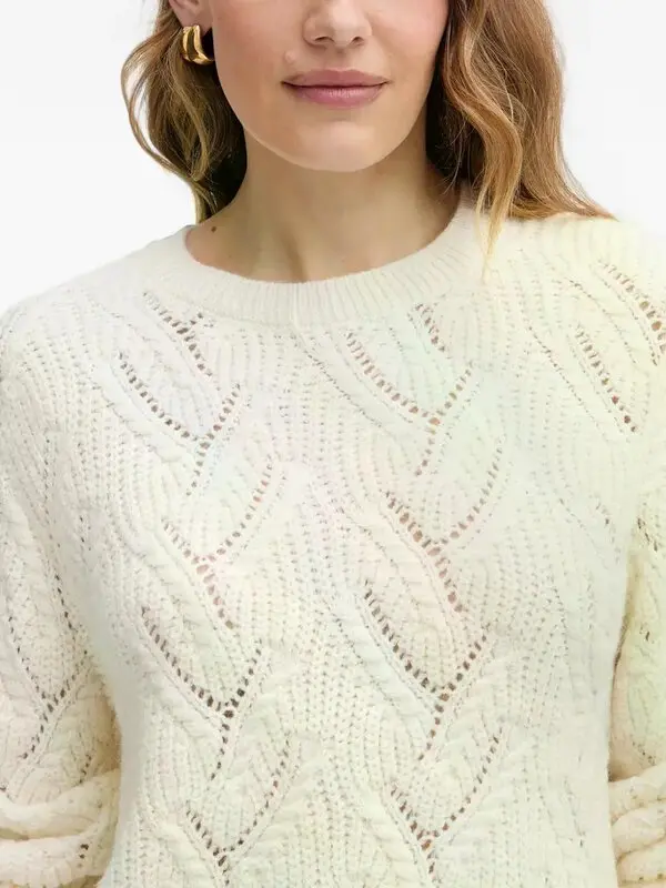 MORGAN Long Sleeve Openwork Sweater