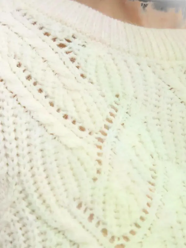 MORGAN Long Sleeve Openwork Sweater
