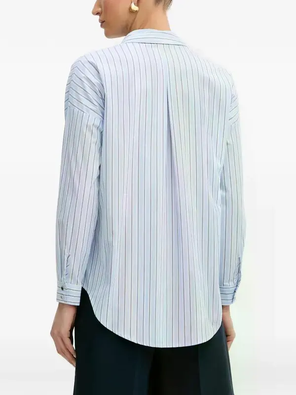 MORGAN Striped Shirt With Embellished Collar