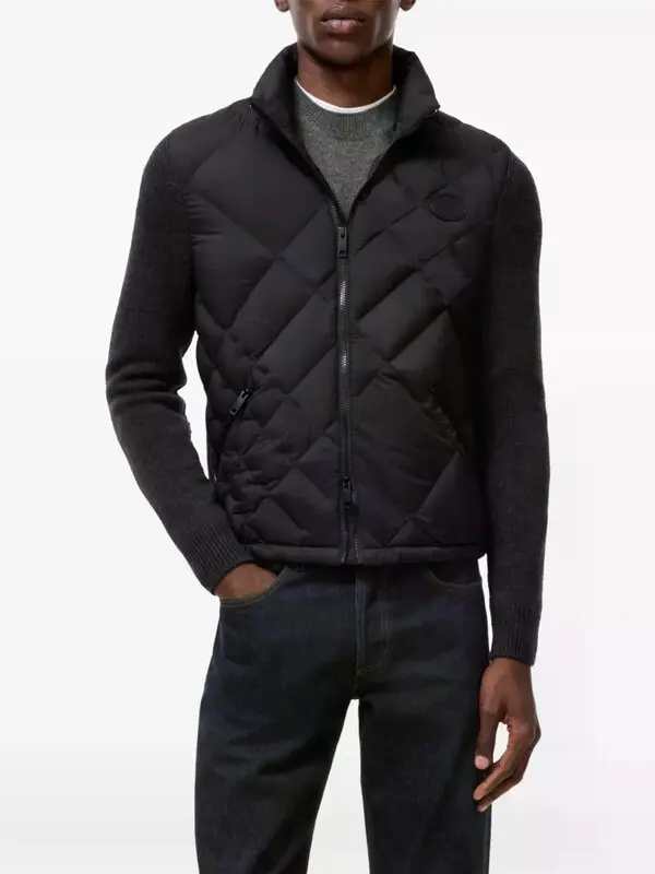 Burberry Dunsbury Puffer Jacket With Knitted Sleeves