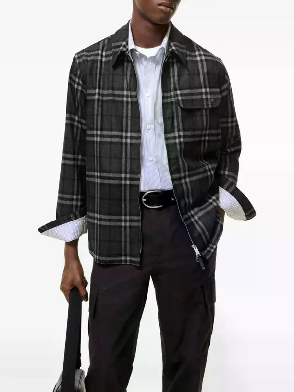 Burberry Check Wool Cashmere Overshirt