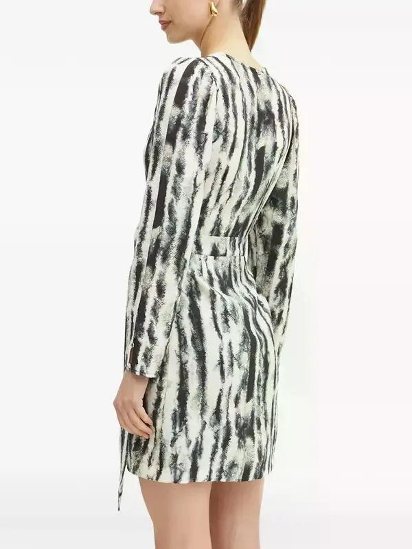 MORGAN Belted Long-sleeved Dress