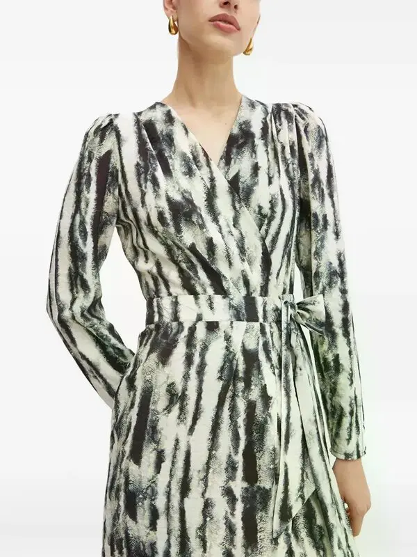 MORGAN Belted Long-sleeved Dress