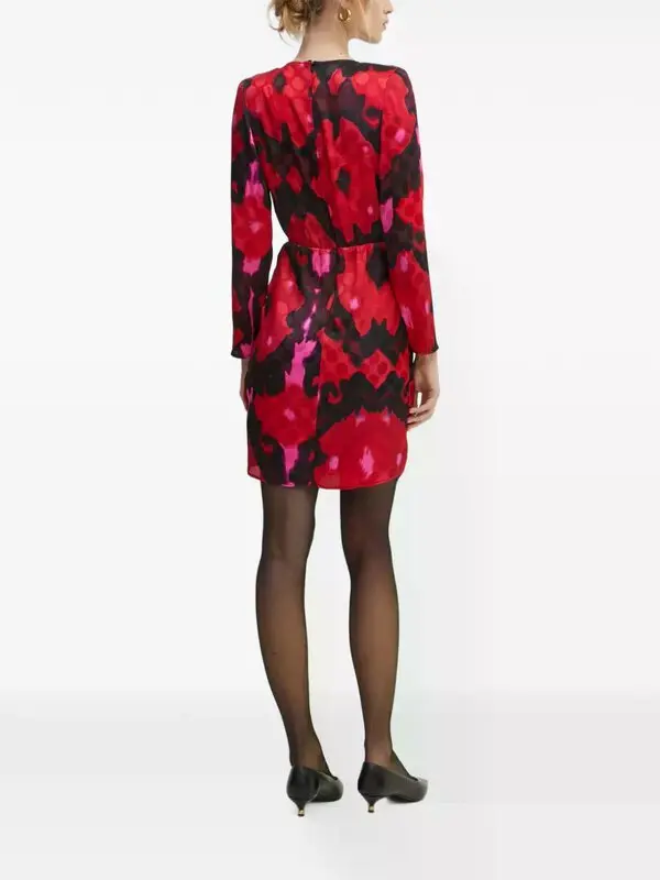 MORGAN Patterned Wrap Mini Dress