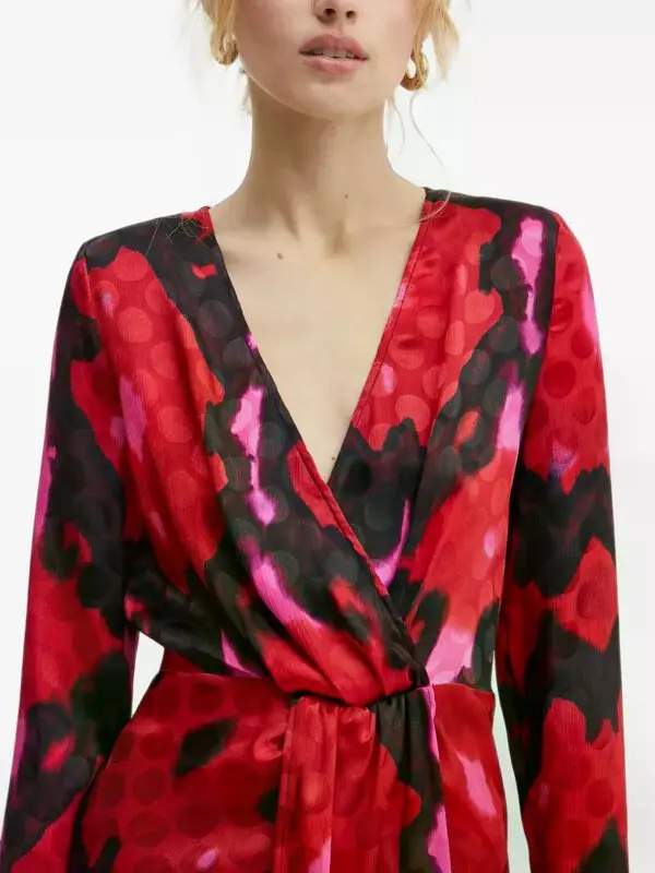 MORGAN Patterned Wrap Mini Dress