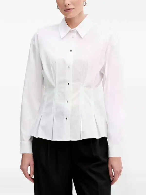 MORGAN Pleated Buttoned Shirt