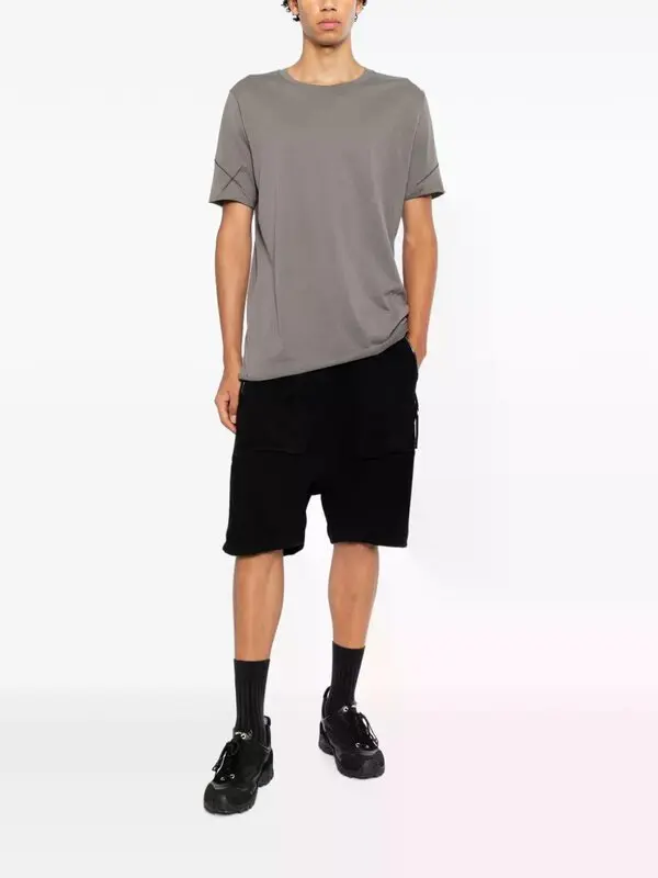 THOM KROM Contrast-stitch Raw-edge T-shirt