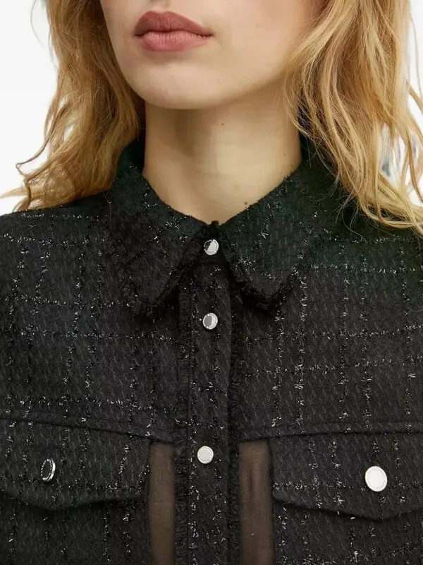 MORGAN Tweed Panel Shirt