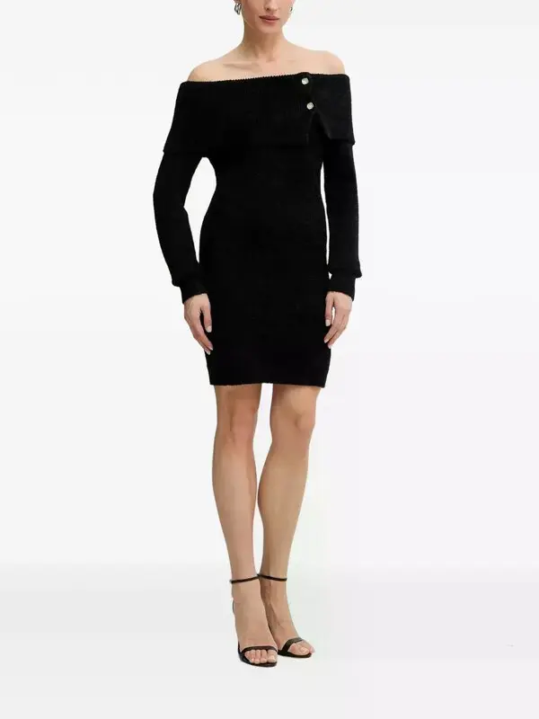 MORGAN Off-shoulder Button Detail Mini Dress