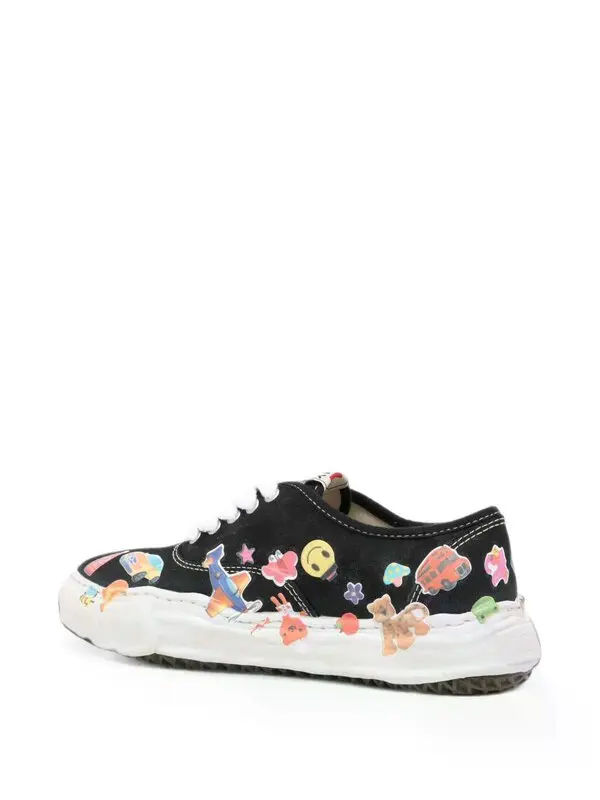 Mihara Yasuhiro Sticker-print Sneakers - Black