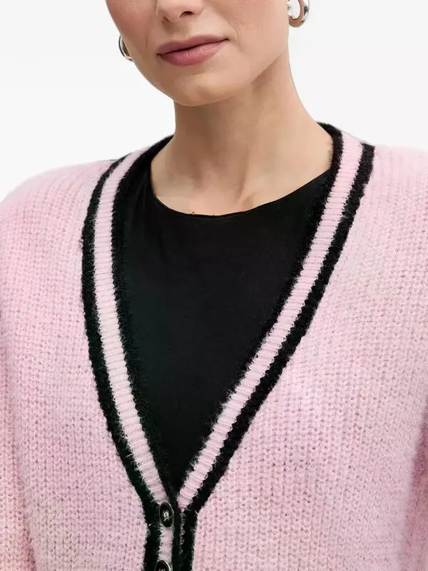 MORGAN Button Contrasting-trim Cardigan