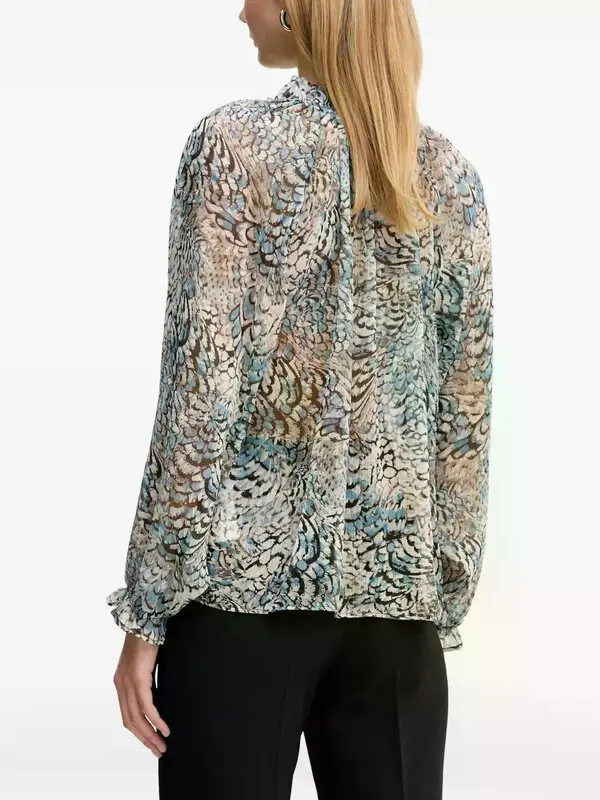 MORGAN V-neck Printed Top
