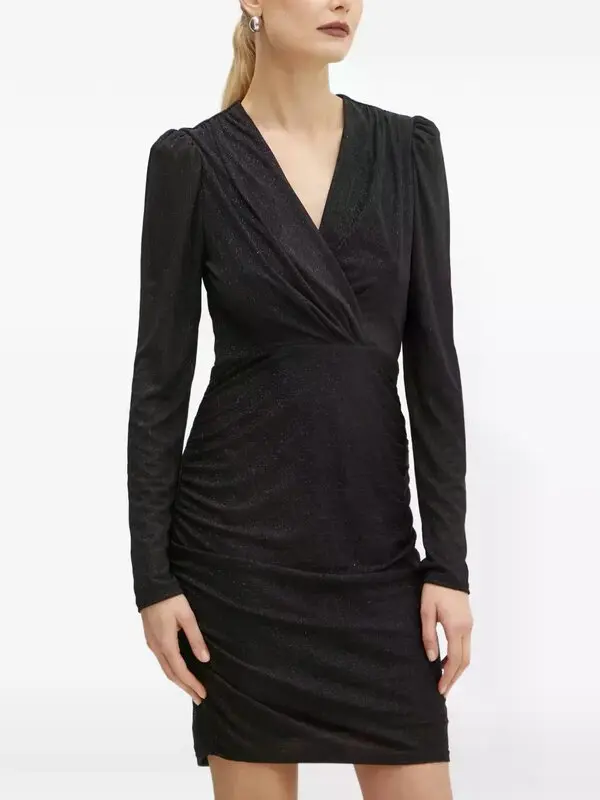 MORGAN V-neck Puff Sleeve Mini Dress
