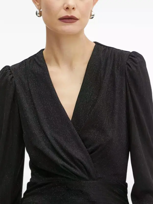 MORGAN V-neck Puff Sleeve Mini Dress
