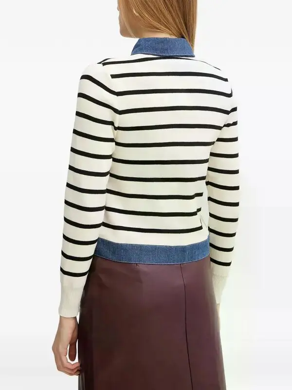 MORGAN Naki Striped Button Cardigan