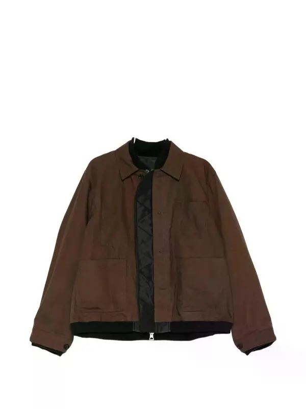 Sacai Layered Button-fastening Jacket - Brown