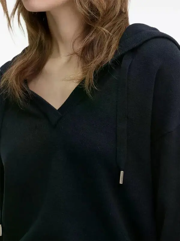 MORGAN V-neck Hooded Sweater