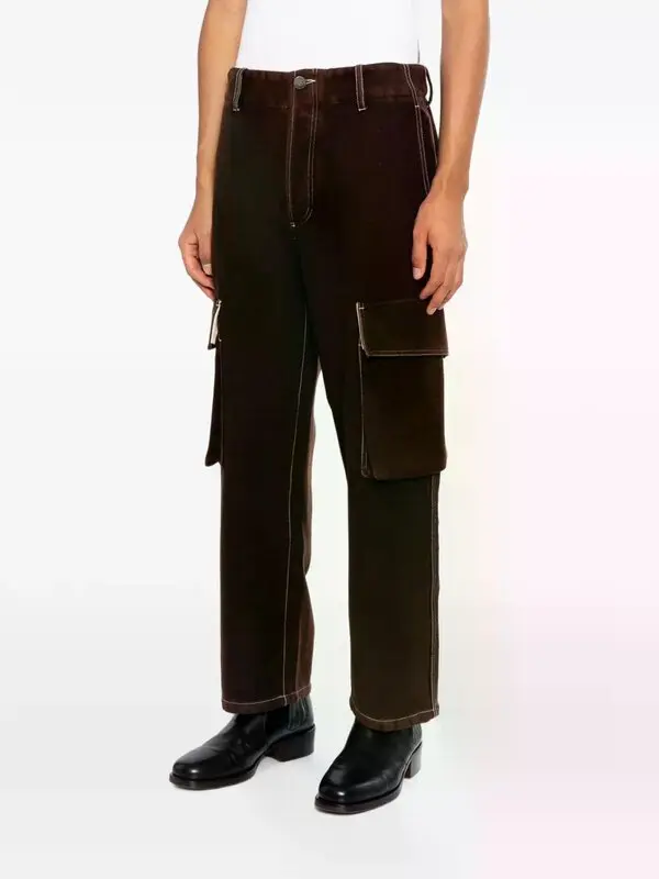 UMA WANG Contrast Stitch Cargo Pants