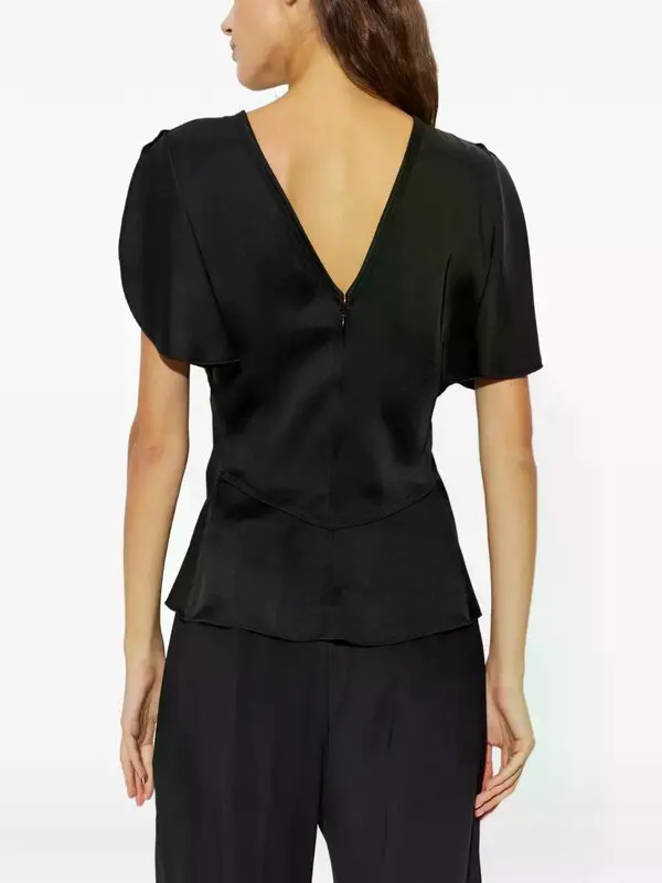 Victoria Beckham Bela Ruffled Sleeveless Top