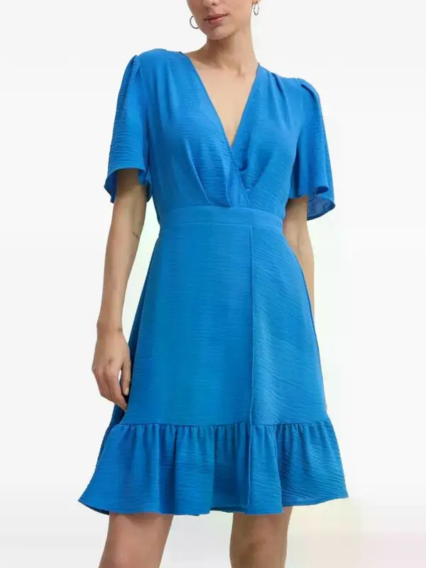MORGAN Ruffled V-neck Dress