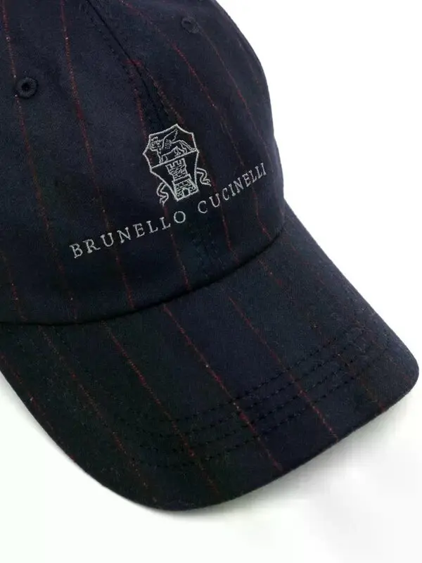 Brunello Cucinelli Pinstripe Baseball Cap
