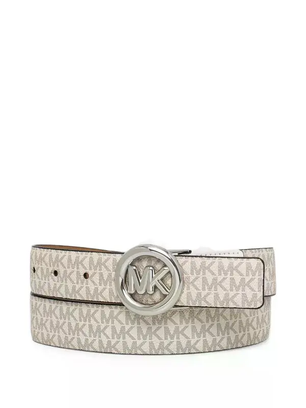 Michael Kors Monogram-pattern Logo-plaque Belt